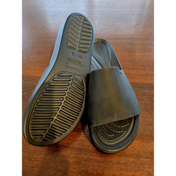 CROCS | Shoes | Crocs Womens 8 Wide Black Literide Brooklyn Heel ...